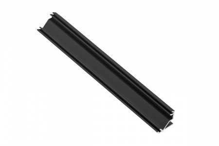 Profil banda LED aplicat de colt - aluminiu - GLAX negru mat-3 ml