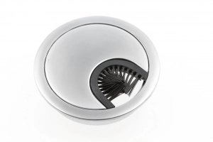 Trecere cablu birou LBF, 60mm, aluminiu