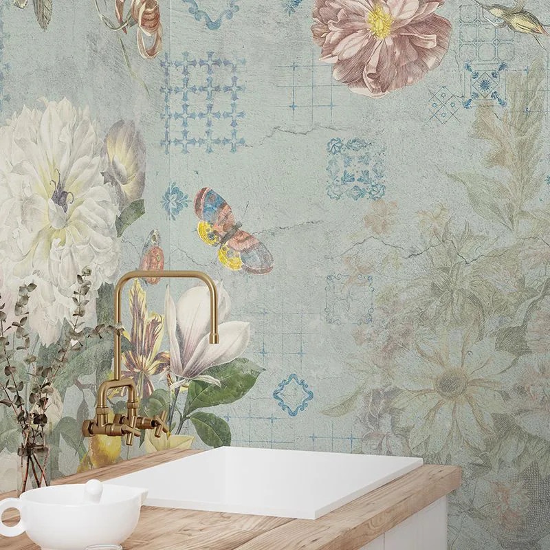 Flutter Of Wings Blue Wallpaper