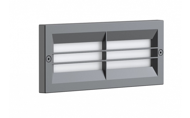 Aplica de exterior cu grilaj E27, aluminiu si PC, IP54, gri, fara bec ...