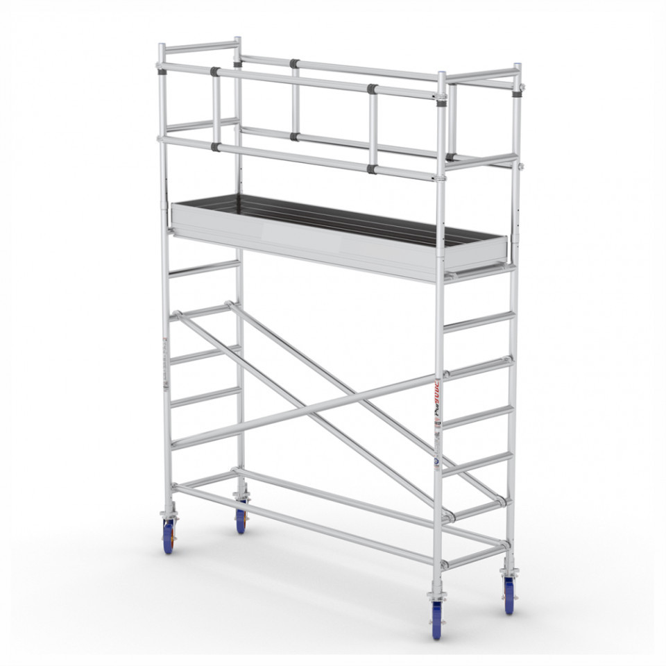 Schela mobila profesionala din aluminiu inaltime de lucru 4,1m ProTUBE S4