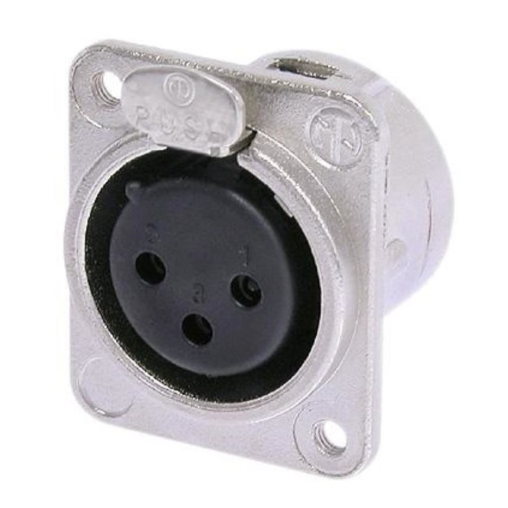 Conector XLR Mama de Panou cu 3 Pini Neutrik NC3FDM3-L-1