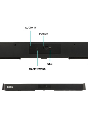 Korg B2 Black – Pian Digital 88 Clape cu USB și Difuzoare Stereo ...