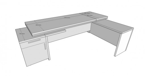 Birou Manager Expert - Mobilier birou - Moff - Produs in Romania