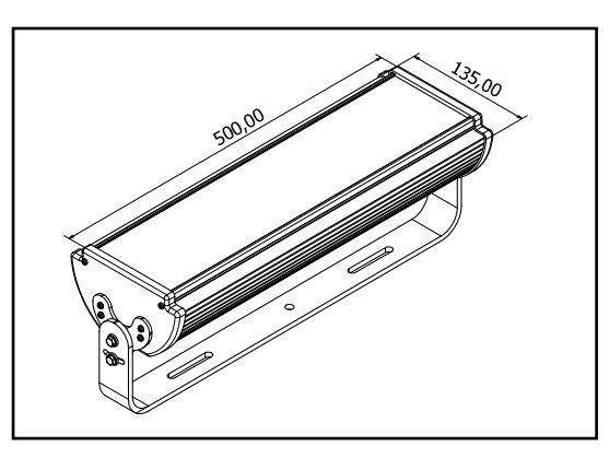 Proiector LED industrial cu 2 LEDuri 100W, alb-rece
