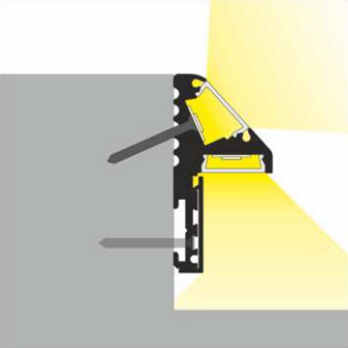 Profil LED de trepte STEP 10, aluminiu anodizat, lungime 2m