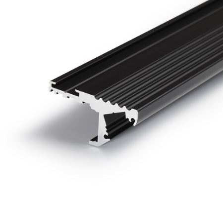 Profil LED de trepte STEP 10, negru, lungime 2m