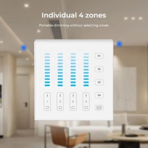 Telecomanda MiBoxer Monocolor Smart Perete 4 zone Alb sau Negru