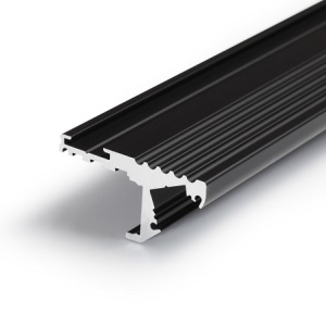 Profil LED de trepte STEP 10, negru, lungime 2m