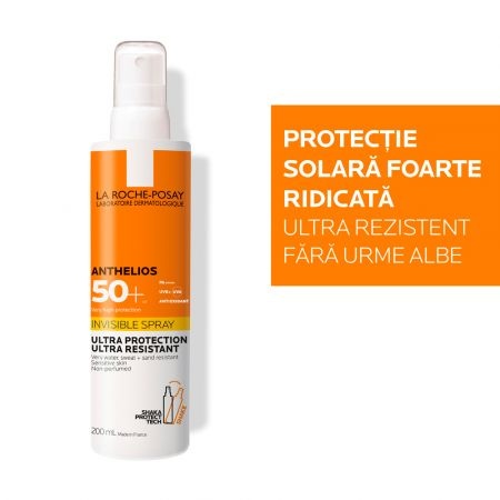 La Roche Posay Anthelios Spray invizibil fara parfum SPF50+ x 200ml