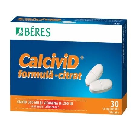 Beres Calcivid formula Citrat x 30 comprimate filmate
