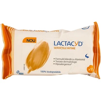 Lactacyd servetele intime umede x 15 bucati