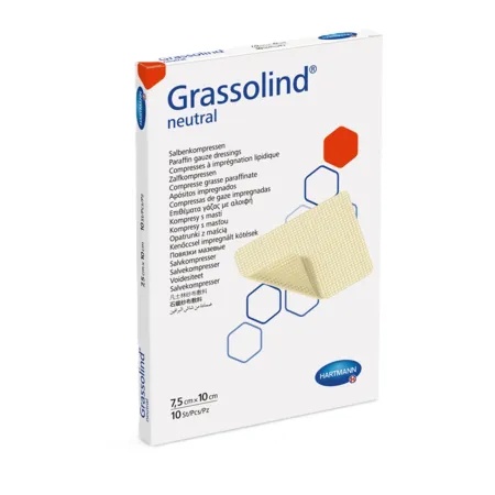Hartmann Comprese sterile Grassolind 7.5 x 10 cm x 10 bucati