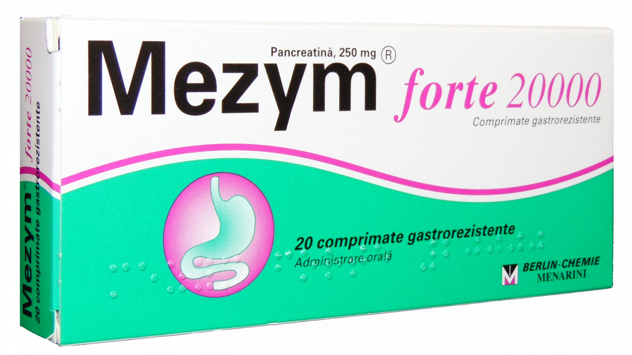 Mezym 20000 x 20 comprimate gastrorezistente