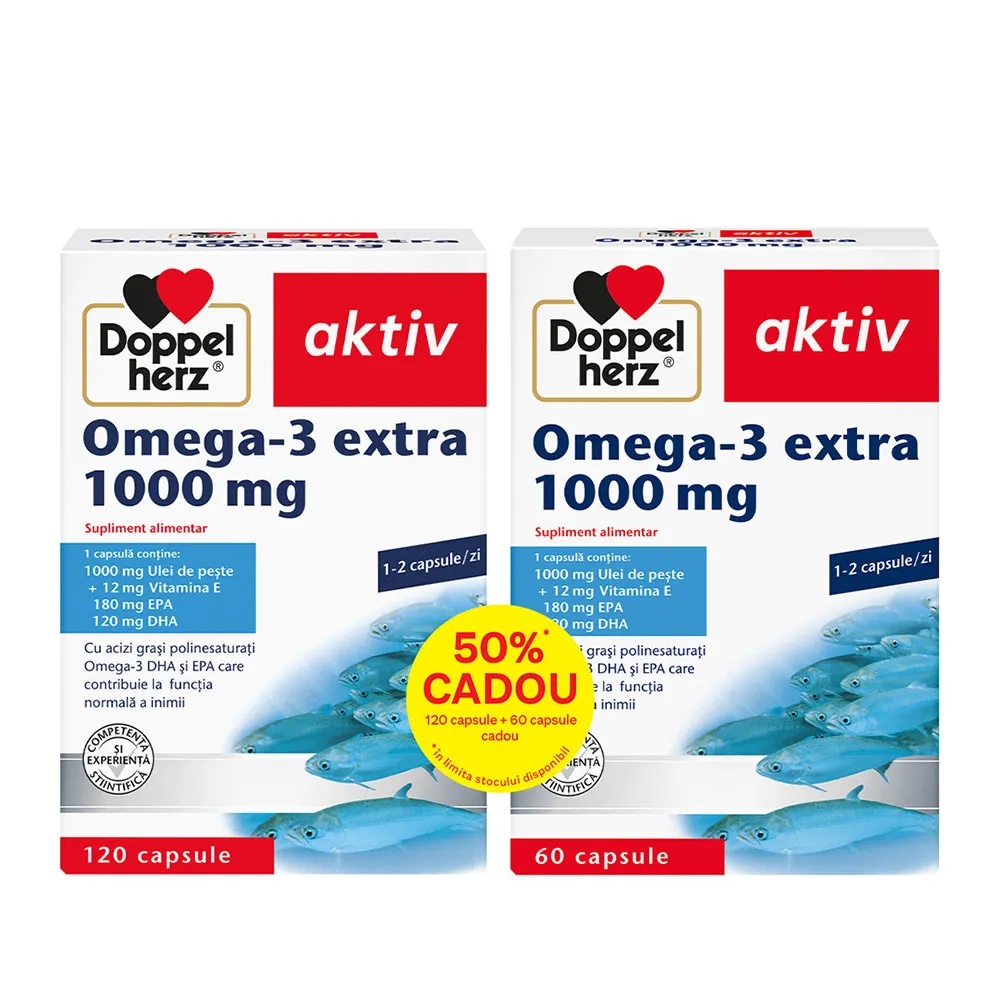 Doppel Herz Aktiv Omega 3 Extra 1000mg x 180 capsule