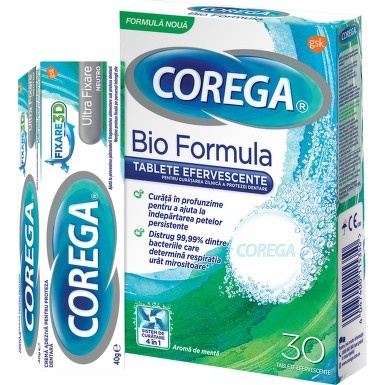 Corega Neutro x 40 grame + Corega Tabs Bioformula x 30 tablete