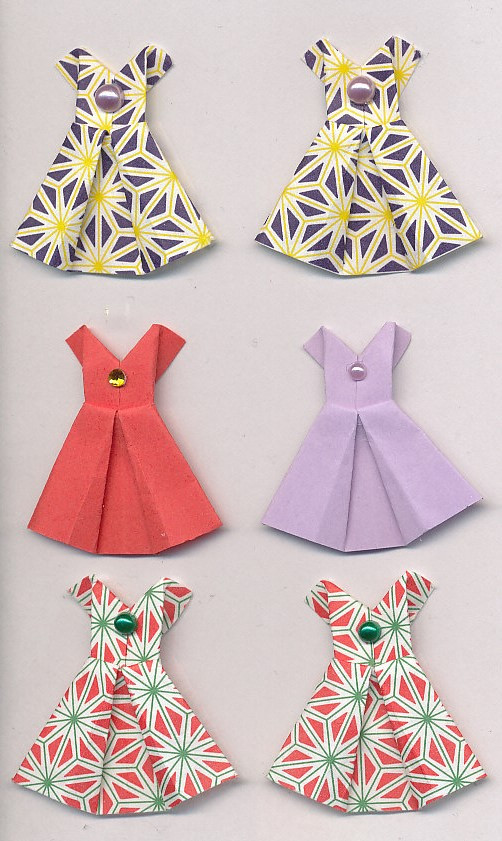 Handgemaakte origami stickers, huwelijk, 4 stuks