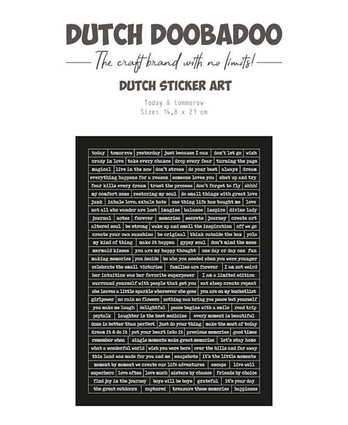 Dutch Doobadooo sticker Today & Tomorrow 491.200.001 (Locatie: 5614)