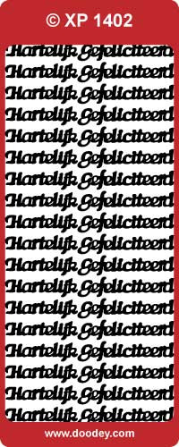 Stickervel hartelijk gefeliciteerd holografisch paars XP1402 (Locatie ...