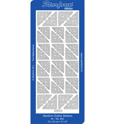 Starform sticker goud hoekjes 843 (Locatie: E190)