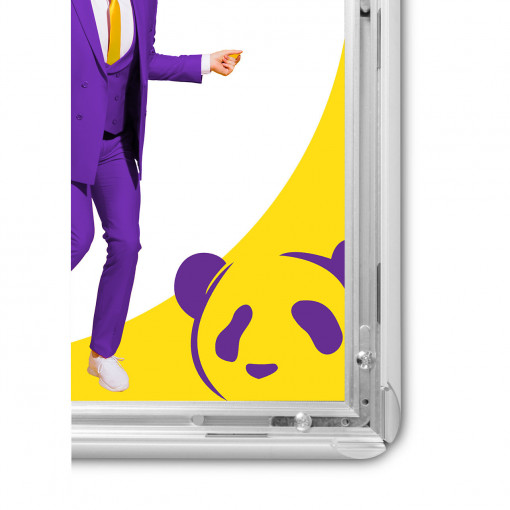 Rama click A3, aluminiu, gri, 25 mm, geam/perete