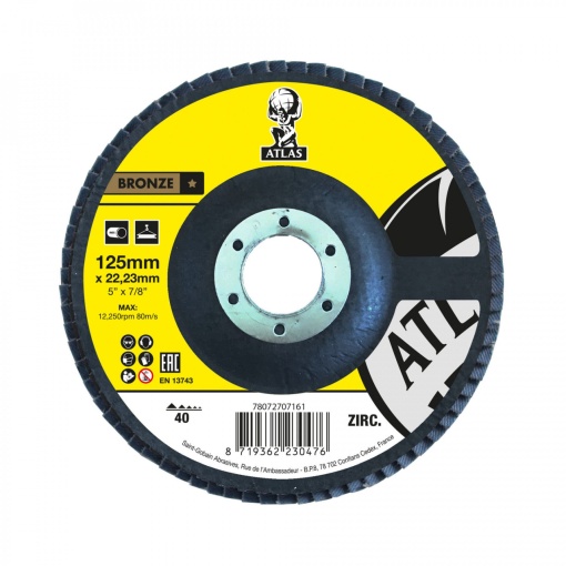 Disc lamelar conic, P40, 125mm*22.23mm | ATLAS