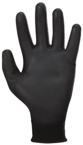 Manusi de lucru MERCATOR din material textil Tech Blak, acoperite cu PU ...