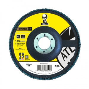 Disc lamelar conic, P80, 125mm*22.23mm | ATLAS