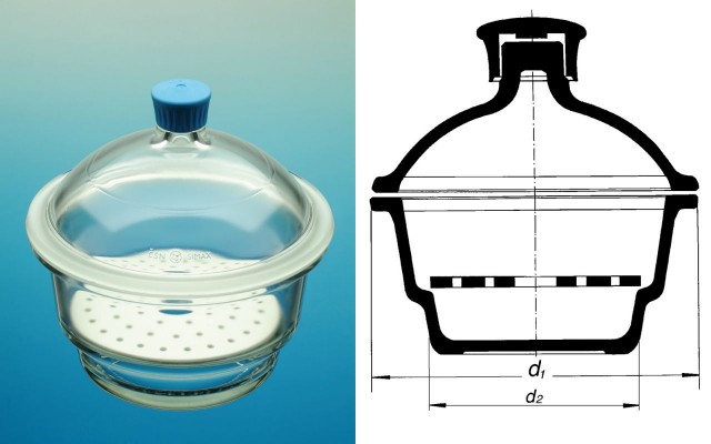 Exicator sticla 300 mm - microscopic.ro Aparatura de laborator ...