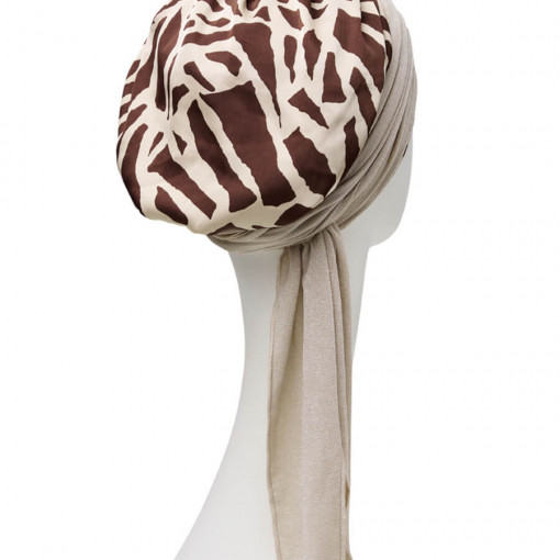 Turban Set Boho Sienna, Soft Beige Giraffe, Poliester/Captuseala ...