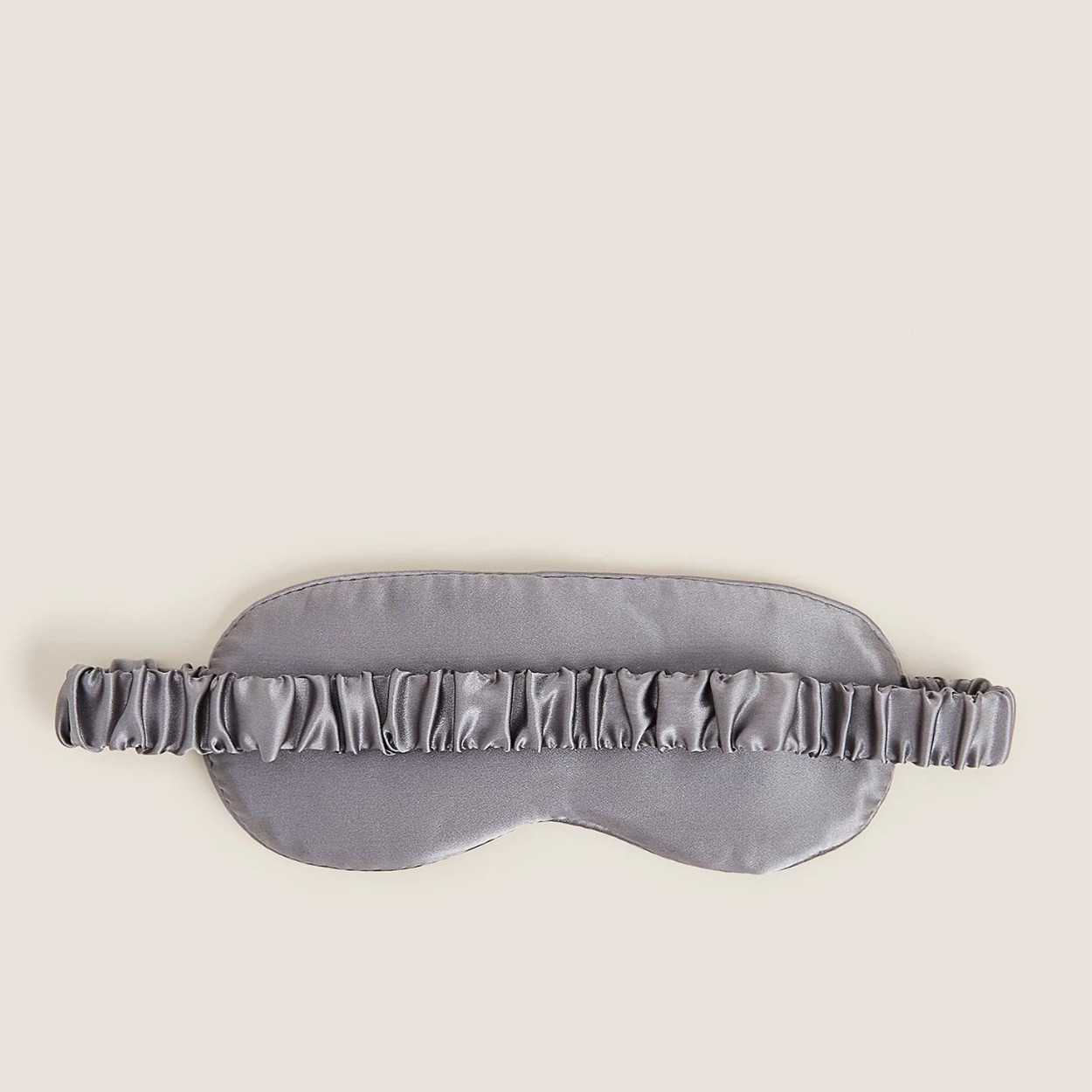 Masca de somn din matase naturala mulberry, 19 momme, gri, SLKM-02