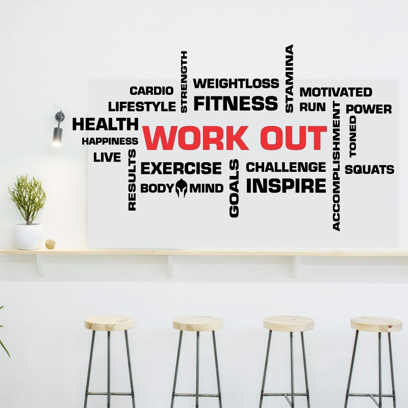 Sticker perete Work Out