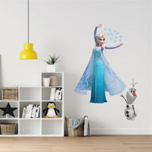 Sticker perete Elsa & Olaf Frozen