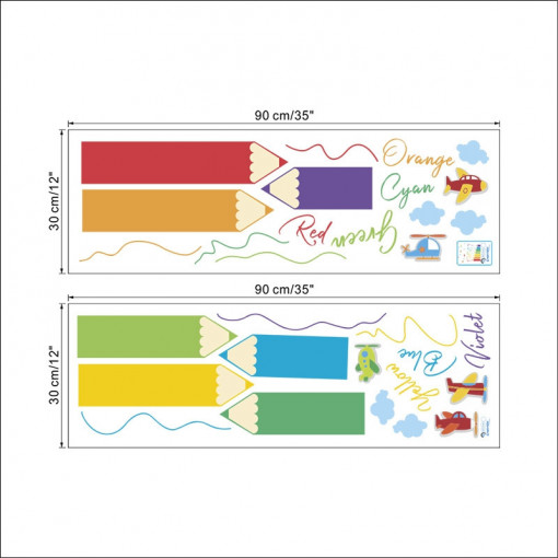 Sticker perete Creioane Colorate