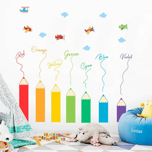 Sticker perete Creioane Colorate