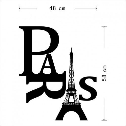 Sticker perete Paris 42 x 60 cm