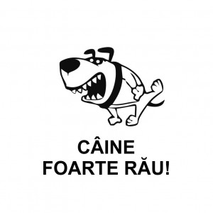 Sticker Indicator Caine Foarte Rau
