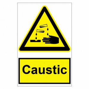 Sticker indicator Caustic