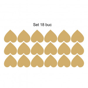 Sticker acrilic 3D Inimioare Auriu