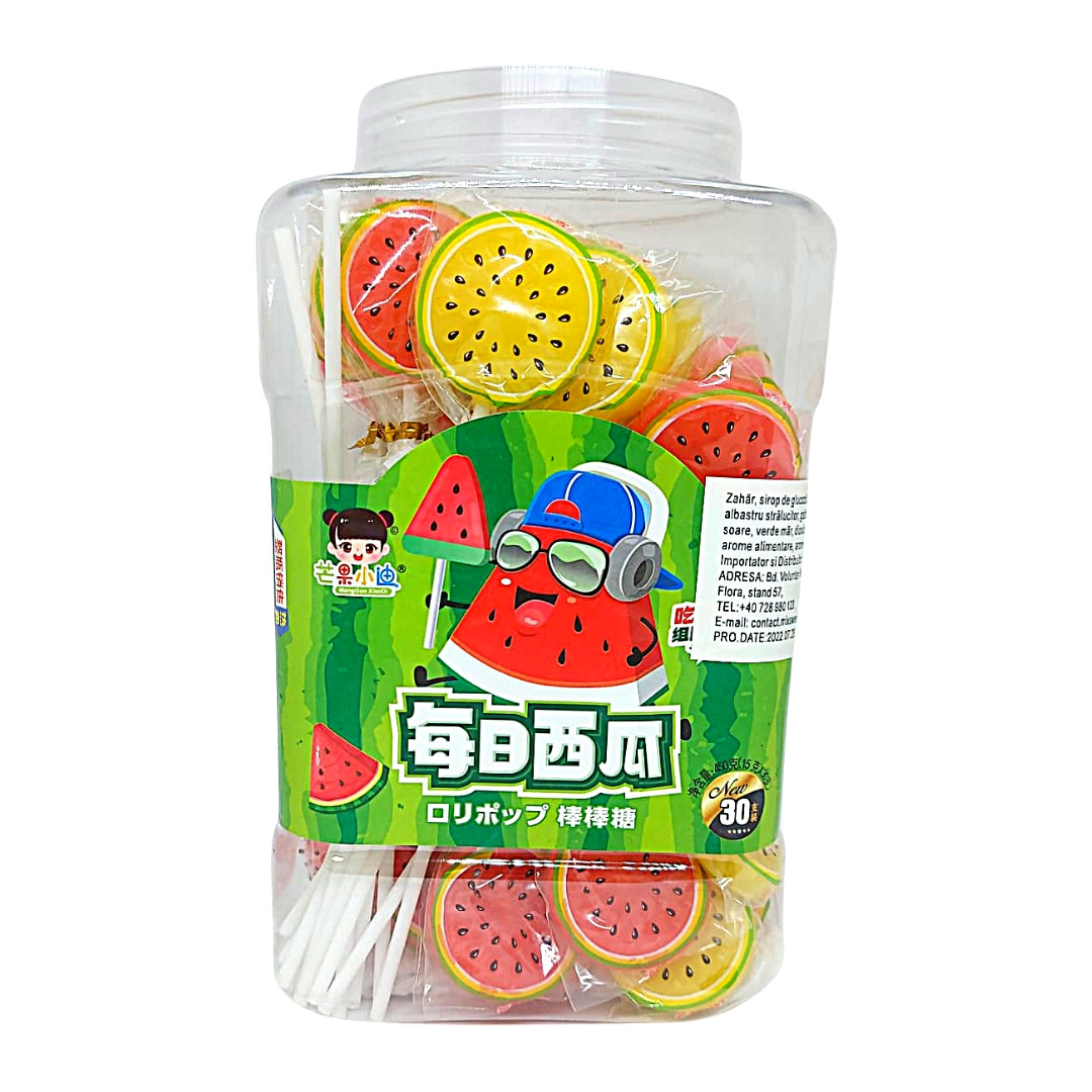 Acadele colorate in forma de pepene 15 g, 30 buc