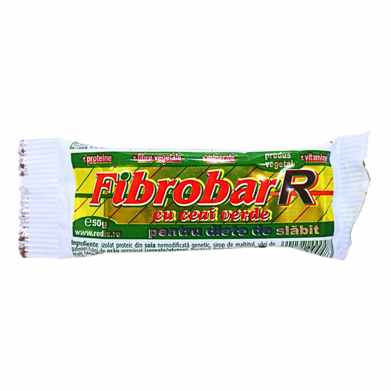 Baton proteic ceai verde Fibrobar R Redis 60 g