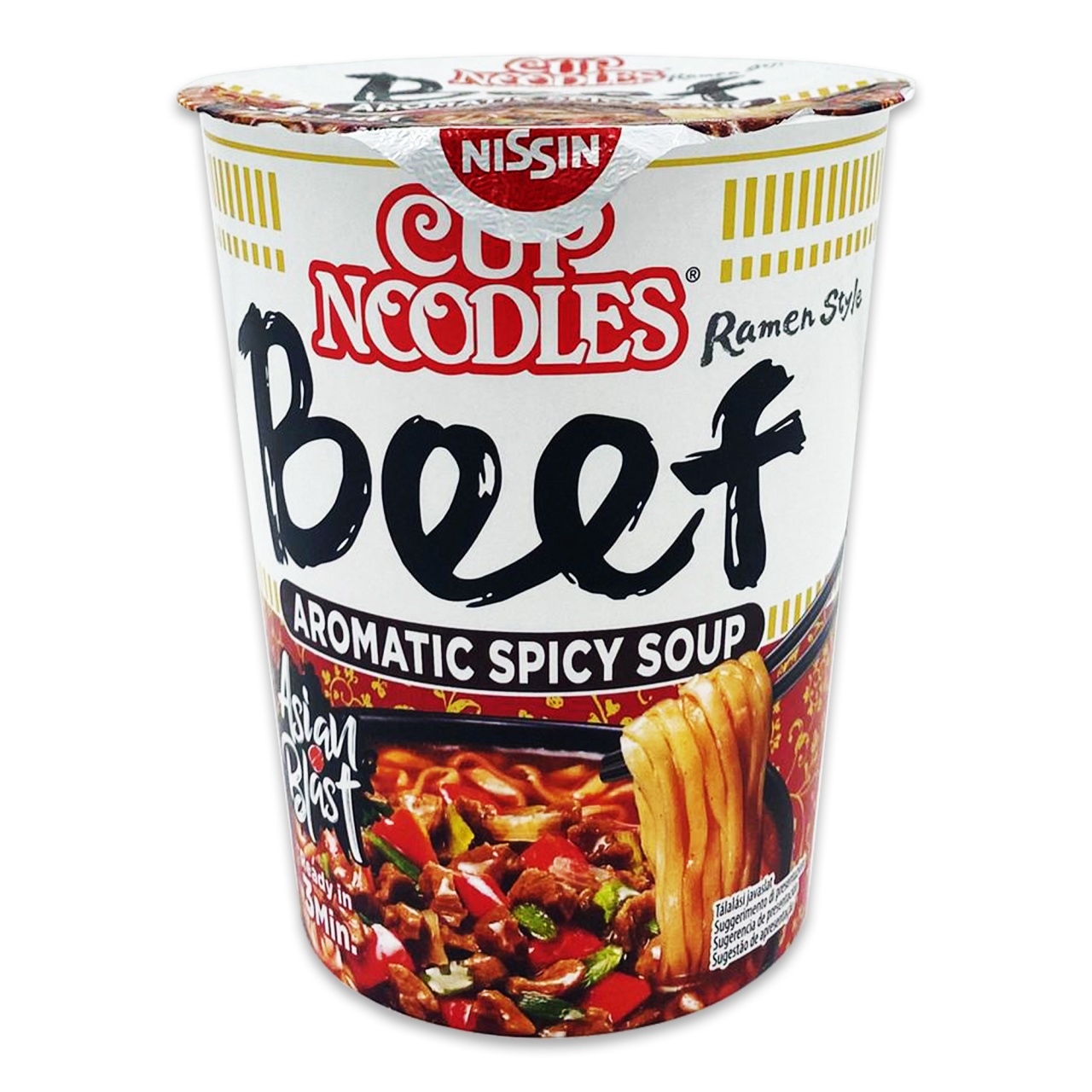 Supa instant noodles cu vita Nissin, 64 g