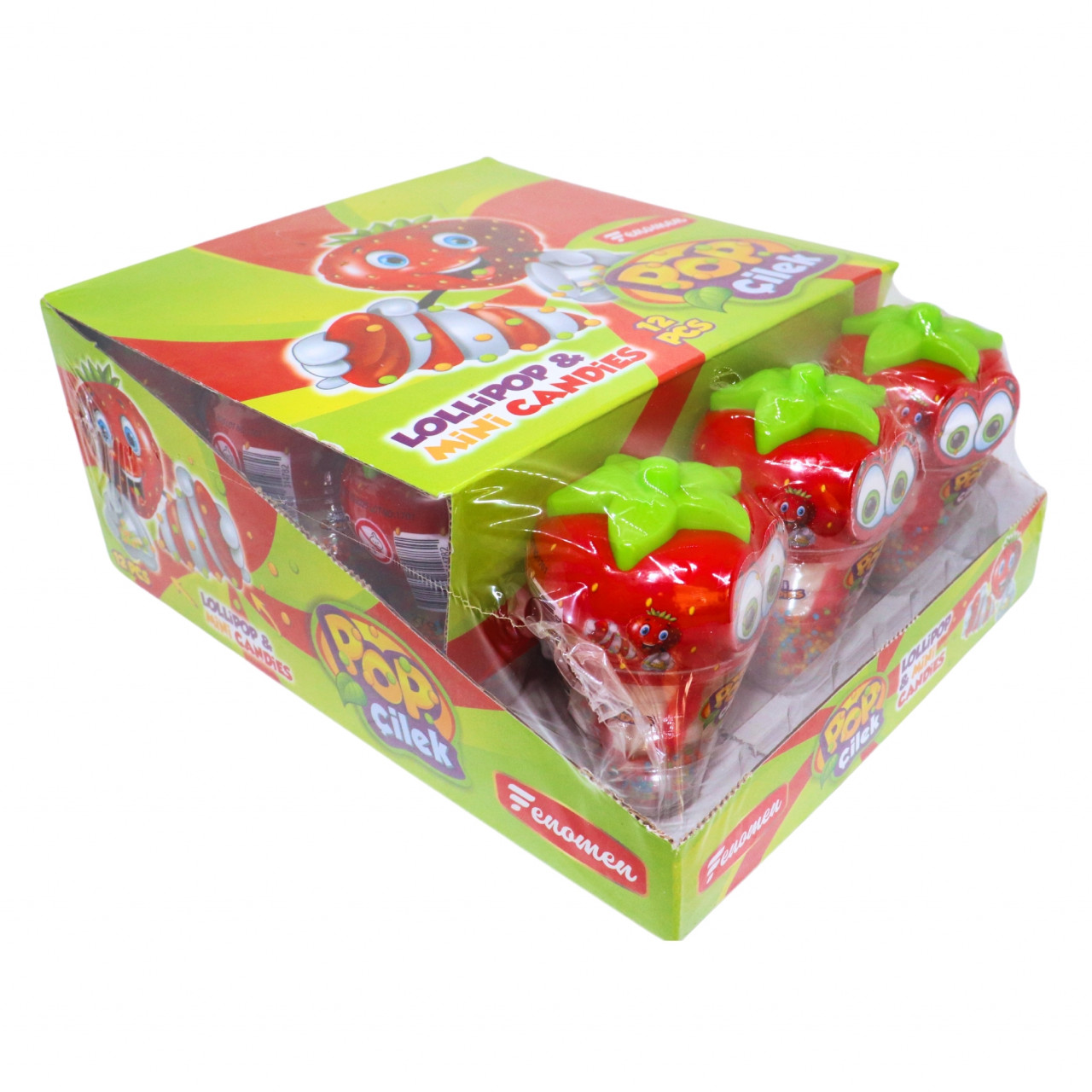 Acadele aroma capsuni Fenomen Pop Click 27 g, 12 buc