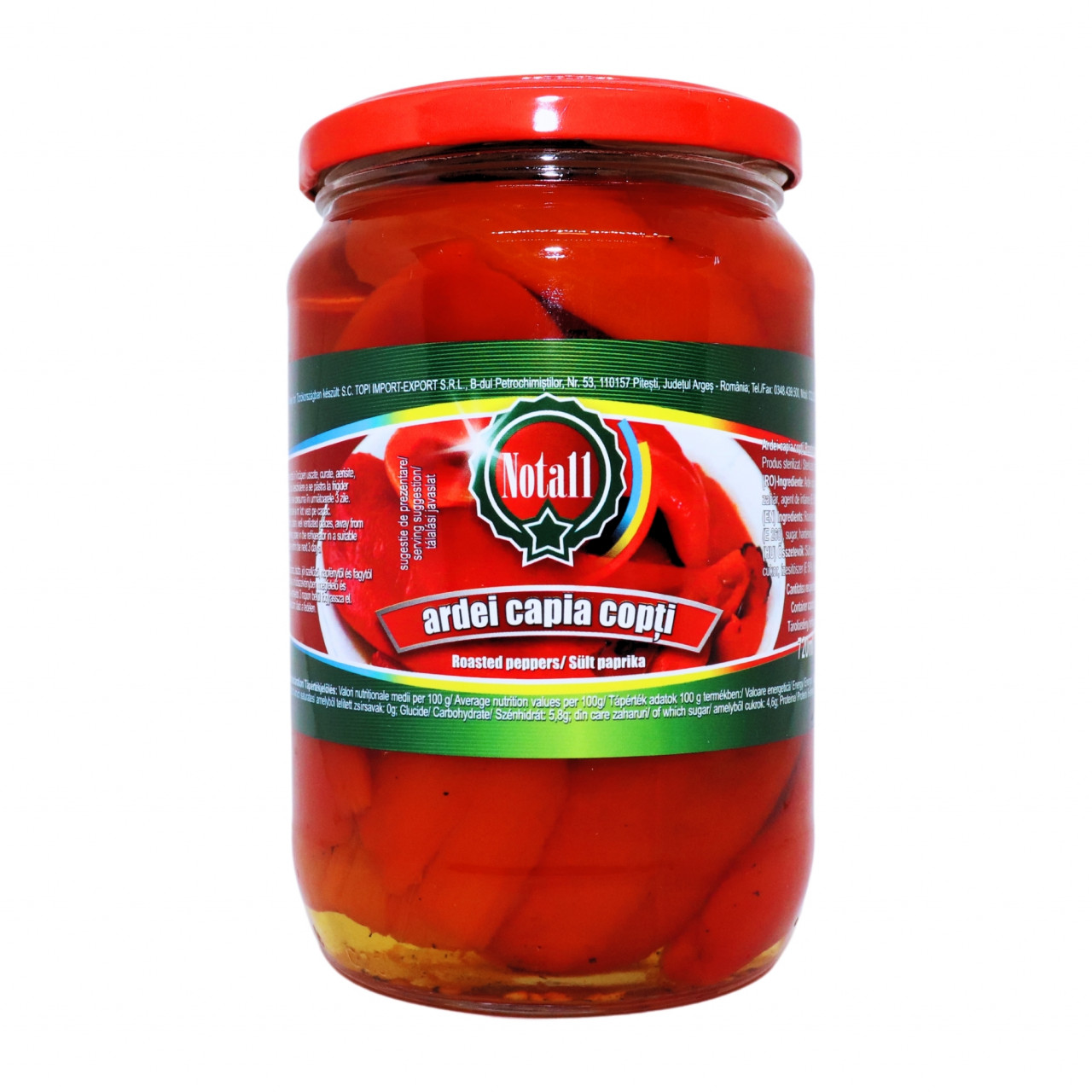 Ardei capia copti decojiti Nota11 720 ml