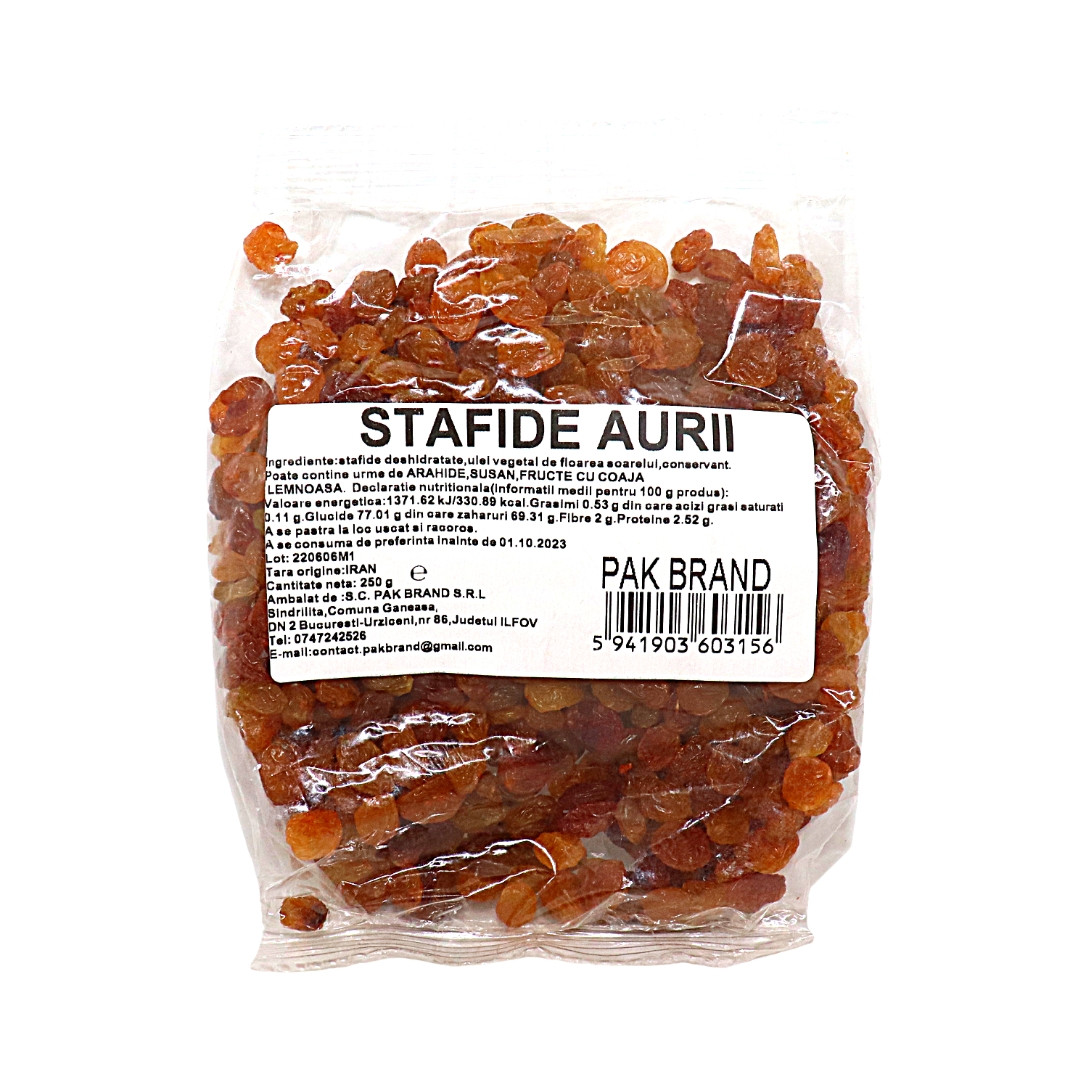 Stafide aurii Pak Brand 250 g