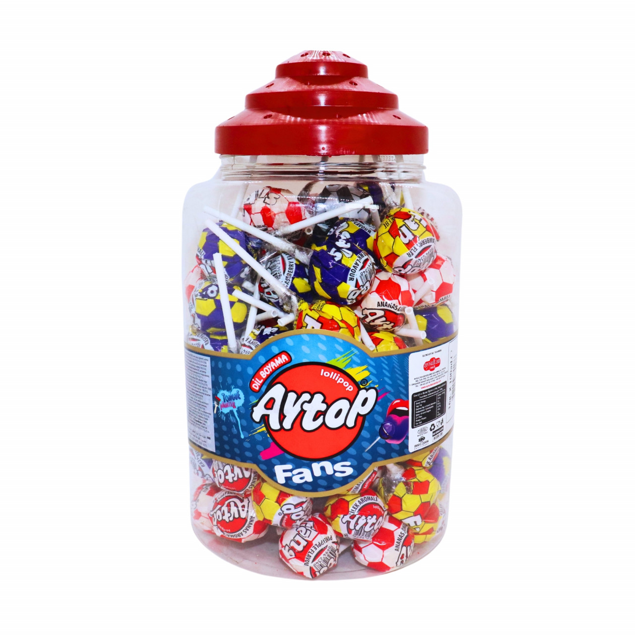 Acadele asortate pe bat Aytop Fans, 16 g x 100 buc