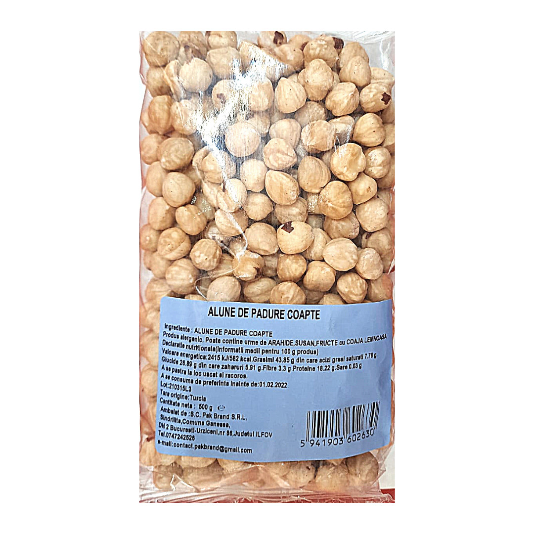 Alune de padure coapte Pak Brand 500 g