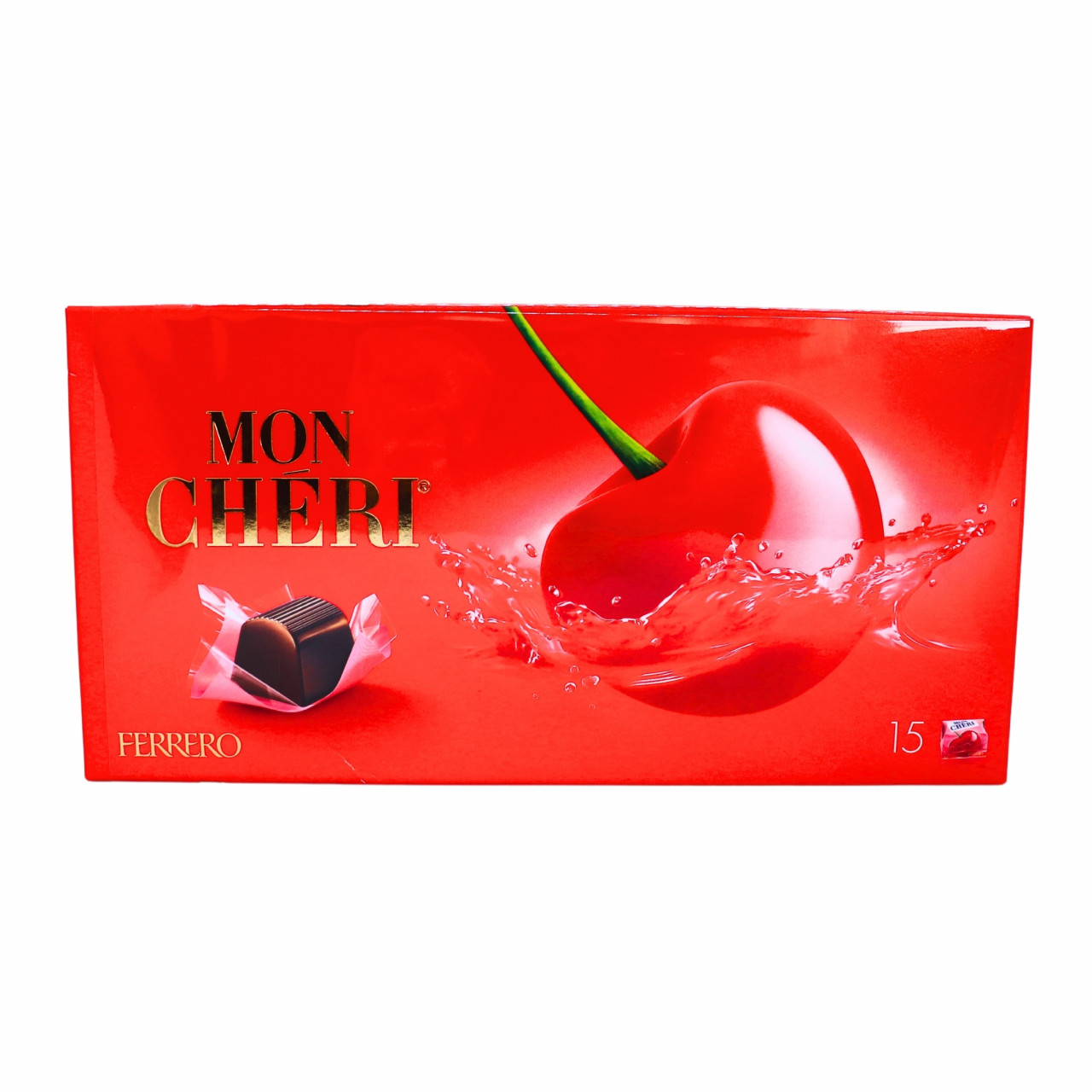 Bomboane praline cu cirese si lichior Mon Cheri Ferrero 15 buc, 157,5 g