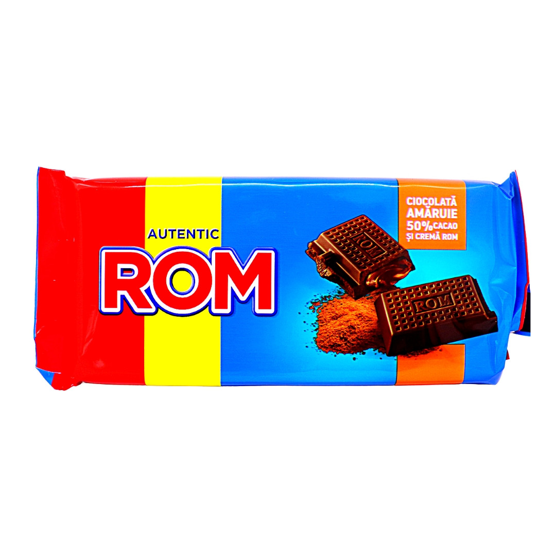Ciocolata Rom amaruie cacao 50% si crema rom 88 g