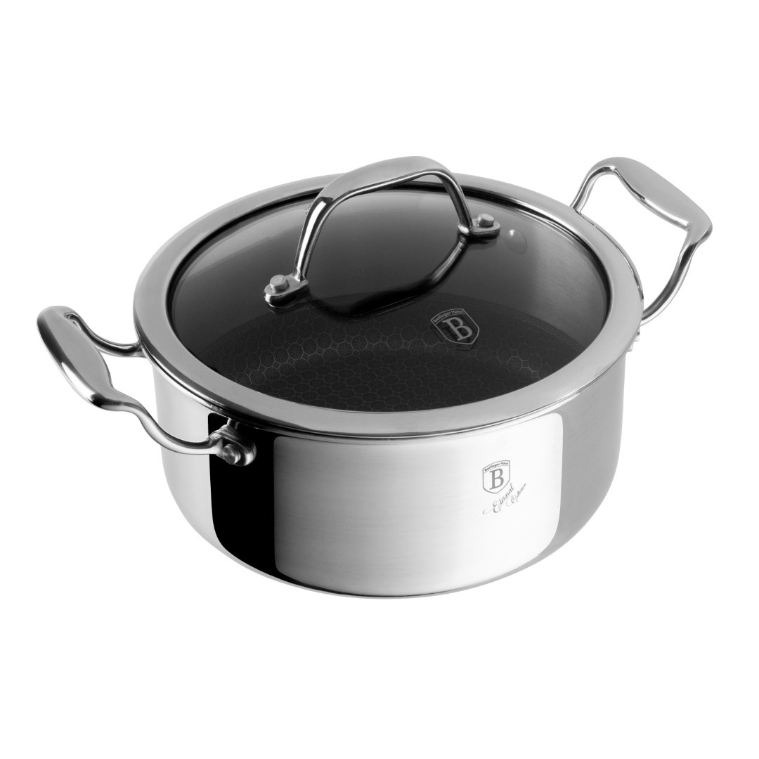 Oala inox cu capac Eternal Collection Berlinger Haus BH 8508, 20 cm ...